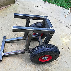 HEIHAK 10 Inches 4.10/3.50-4 Flat Free Hand Truck Tire with 5/8-Inch Center Shaft Hole, Flat Free Tire Wheel for Wagon, Dolly, Hand Truck, 220 lbs Max Load Bearing Capacity