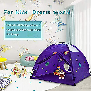 Homfu Kids Play Tent Outdoor Boys Indoor Playhouse for Children Tents Toddler Girls Gift Game Play HouseToys (Purple)