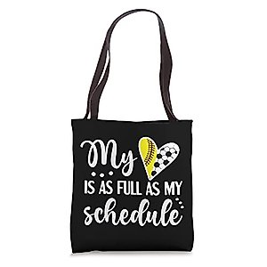 Ball Mom Proud Softball Soccer Player Mom Baller Mother Tote Bag