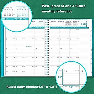 Monthly Planner 2023-2024 - 2023-2024 Monthly Planner from Jul. 2023 to Dec. 2024, 8.5" x 11", 18-Month Planner with Tabs, Pocket, Label, Contacts and Passwords, Twin-Wire Binding, 3 Pack - Teal by Artfan