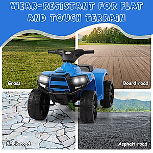 TOBBI Ride on ATV Four Wheeler for Kids1-3,Electric 4 Wheeler ATV Quad Ride OnCar Toy with LED Headlights, Horn, Speedlndicator (Pink Camo)