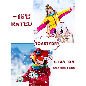 4 Pairs Kids Ski Mittens Gloves Waterproof Warm Snow Winter Mittens Gloves for Girls Boys Baby Toddlers Outdoor Activities (2-3T)