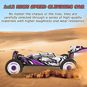 GoolRC WLtoys 124019 RC Car,1/12 Scale 2.4GHz Remote Control Car,4WD 60km/h High Speed Racing Car,Off-Road Buggy Drift Car RTR with Aluminum Alloy Chassis,Zinc Alloy Gear and 1 Battery