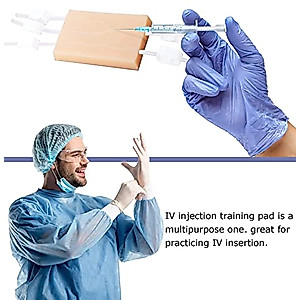IV Injection Training Pad Model,Silicone Human Simulated Skin Injection Practice Pad for Nurse, Medical Students Practice & Training