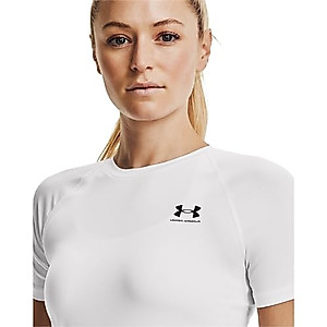 Under Armour Women's HeatGear Compression Short-Sleeve T-Shirt, White (100)/White, XX-Large