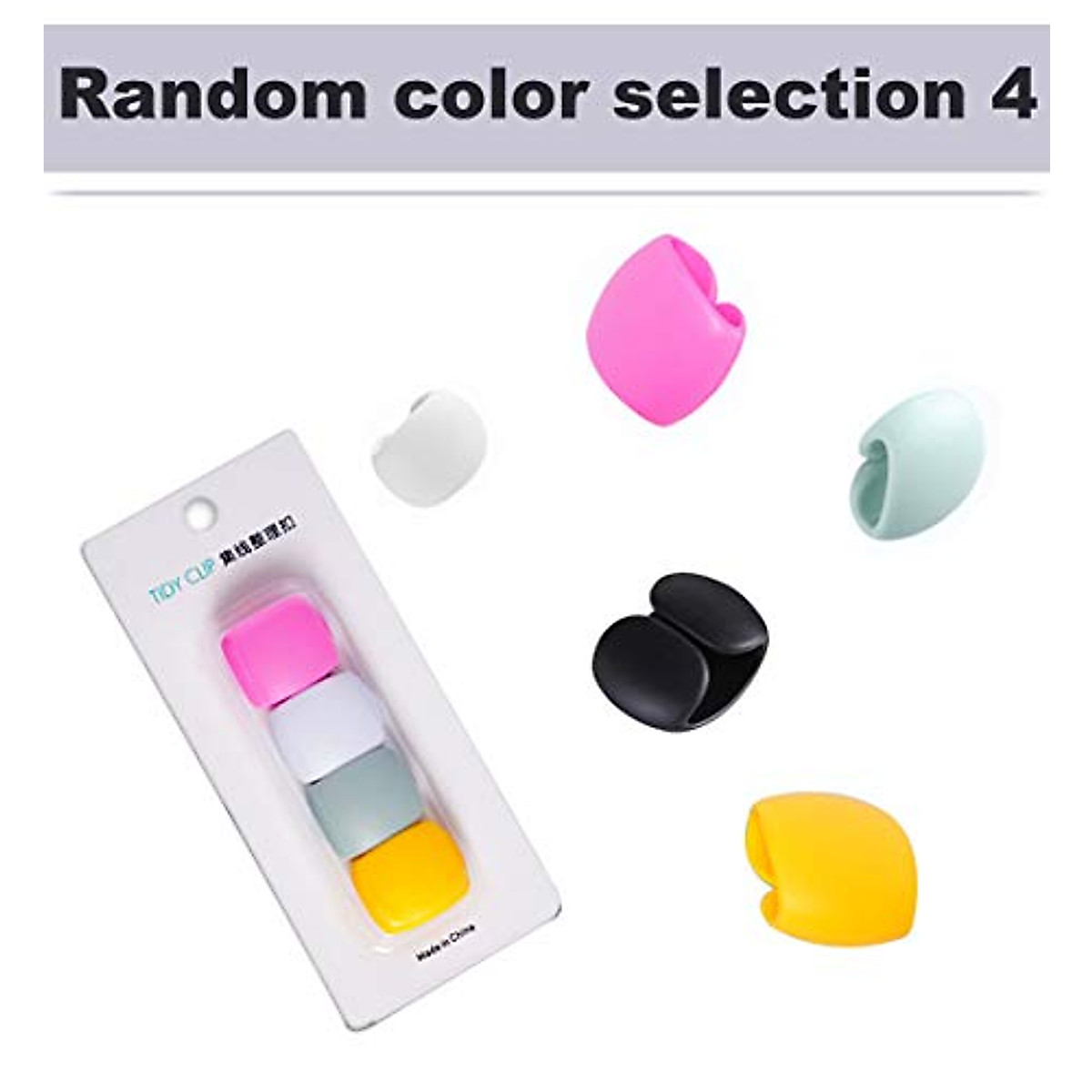 Keast 4Pcs Reusable Silicone Cord Organizer, Headphone Earphone Cable Organizer Cord Management Wrap Winder Headphone Cable Winder, Phone Charger Wire Clips for Business Travel1