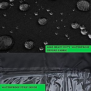 Electric Tongue Jack Head Cover with PVC Visualization Window, Dual Drawstring Closure，RV Tongue Jack Cover for Trailer/Camper/Plug Protector, Universal & Waterproof Jack Cover (10’’L x 5’’W x 14’’H)