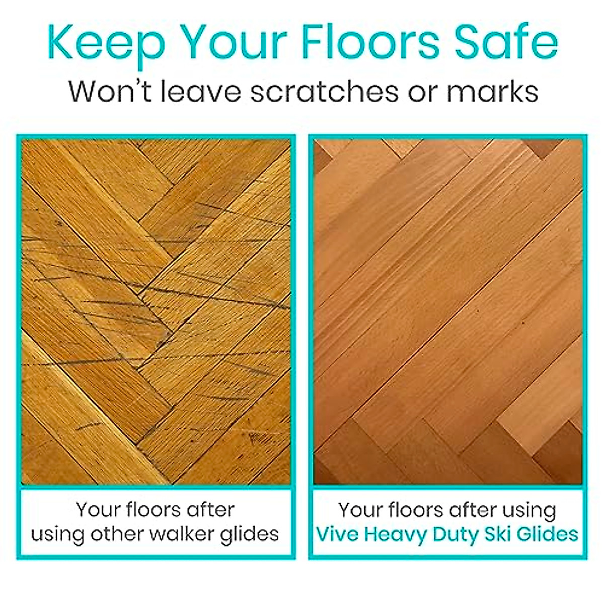 Vive Walker Ski Glides & Covers 4 PCS - Tennis Ball Accessories Sliders for Seniors, Universal, Heavy Duty - Precut Medical Folding Rolling Slider Replacement Feet Coaster Cap Gliders, Durable