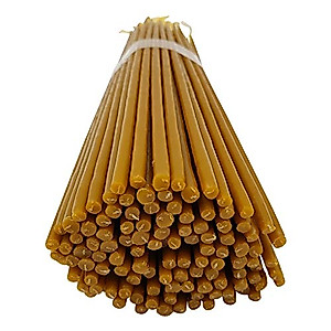 50 Natural Pure Beeswax Taper Candles 9 Inch Tall Church Jerusalem Holy Land Honey Scented Candle