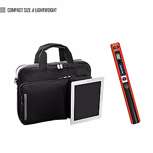 HUIOP Document Scanner,Portable Handheld Wand Wireless Scanner A4 Size 900DPI JPG/PDF Formate LCD Display with Protecting Bag and 8GB TF Card for Business Document Reciepts Books Images