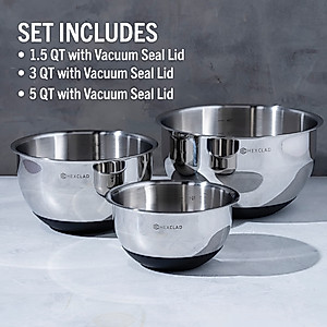 HexClad 22 Piece Hybrid Stainless Steel Cookware Set With 6 Pans, 6 Pots, Mixing Bowls, 6 Knives and 12 Inch Griddle, Dishwasher Safe