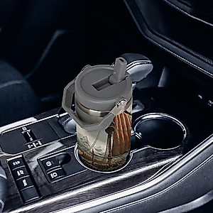 Old Viking Boat 30oz Stainless Steel Insulated Tumbler with Straw & Foldable Handle - Leakproof, Double-Wall Vacuum Travel Thermos for Hot/Cold Drinks, Non-Slip Base, Fit Cup Holders