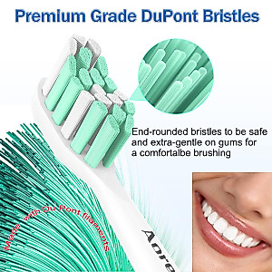 Aoremon Replacement Heads for Sonicare - Replacement Brush Heads Compatible with Philips Sonicare Snap-on Electric Toothbrush (White),8 Pcs