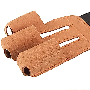 GREUS Hunting Glove Archery Finger Tab Accessories Shooting Gloves Breathable Three Finger Protectors for Men Women Outdoor