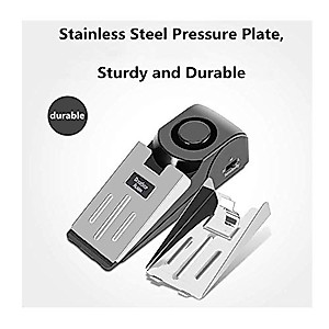 Feixi Door Stop Alarm, Upgraded 2 in 1 Portable Door Stopper Floor Door Stop Alarm Security Door Wedge Intruder Alert with 120DB Siren for Home & Travel