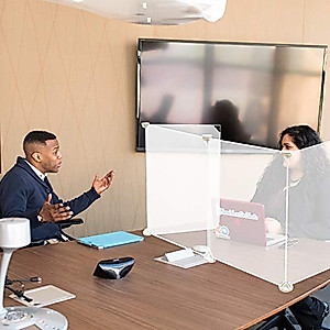 100FIXEO Sneeze Guard Panel Guard Panel for Desk Transparent Partition Board Student Partition Class Tabletop Dining Room Partition Protective Board 4PCS