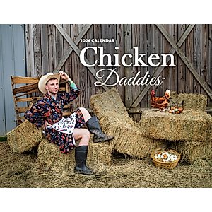 Chicken Daddies Wall Calendar 2024 - Better Hens & Gardens Edition | Funny Gifts | Funny Gifts | Birthday Gifts | Secret Santa | Gag Gifts | Weird Stuff