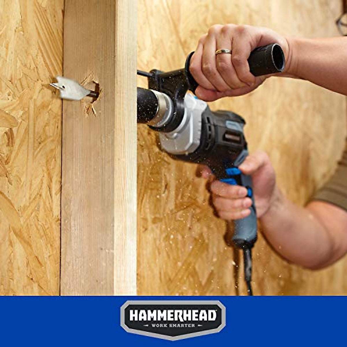 Hammerhead 7.5-Amp 1/2 Inch Variable Speed Hammer Drill with 6pcs Bit - HAHD075