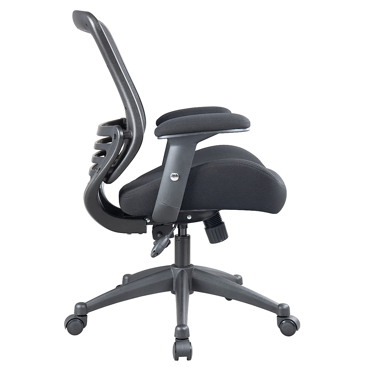 BOLISS Ergonomic Office Computer Desk Chair Height Adjusting Arm Waist Support Function-Black