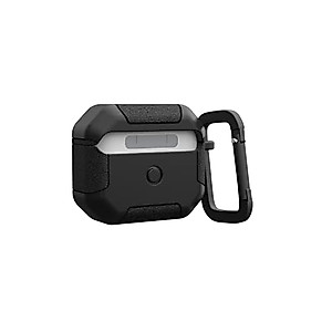 UAG Designed for AirPods Case (3rd Generation 2021) Scout Black - Premium Rugged Hard Shell Full Protective Case Cover with Detachable Keychain Carabiner by URBAN ARMOR GEAR