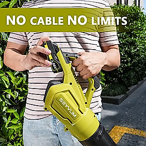 SEYVUM 20V Lithium Battery - 2.0Ah Li-ion Battery Packs for DCBL2006 Cordless Leaf Blower, Long Life Battery Work DCBL2006 Cordless Leaf Blower