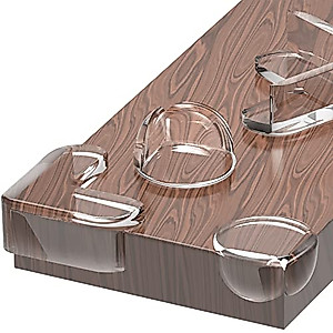 LANPARD Baby Proofing, 8 Pack Corner Protectors Baby, Table Corner Protectors for Baby, Corner Guards for Furniture, Soft and Non-Toxic, Clear and Transparent, O-Shaped*4 and L-Shaped*4