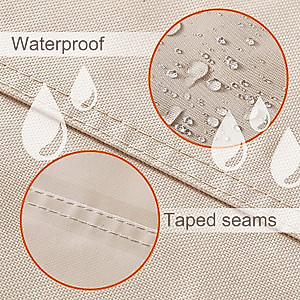 ELEXTYLE 75''L x 46''W x 28''H Rectangle Outdoor Table and Chairs Waterproof Patio Cover Rectangular 600D Oxford Heavy Duty Outside Lawn Dining Table Set Cover for Winter Snowproof UV-Resistant