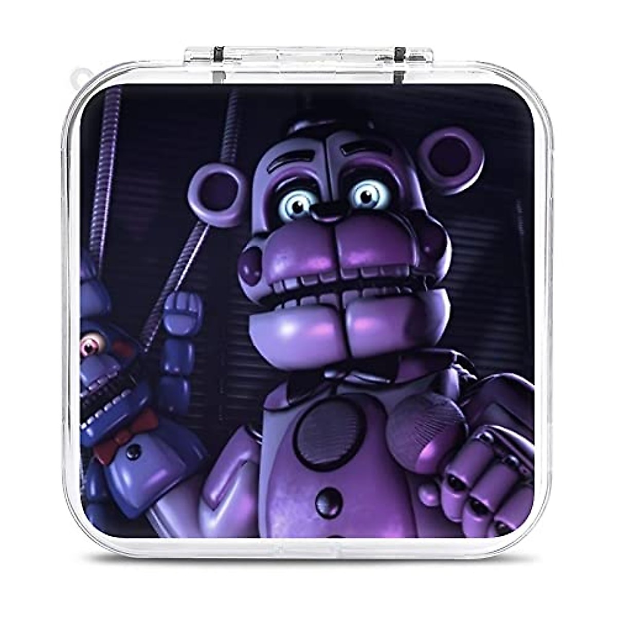 F-NAF Game Card Case Compatible with Switch Games - 12 Slots Storage Box, Slim and Portable Protective Shell Storage Bag.