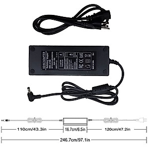 MTYTOT 24V 5Amp Power Supply AC 100-240V to DC 24Volt 5A 3.5A 2.5A 2A Switching Power Supply Adapter for LED Strip Module Lights Routers CCTV Security Cameras
