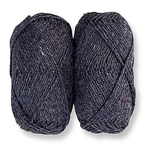 Marvel DK Weight Yarn | Set of 2 50 Gram Skeins | 80% Merino Wool, 20% Tussah Silk Yarn Blend | 240 Yards in Total | Knitting, Crocheting & Weaving (Black Rock)