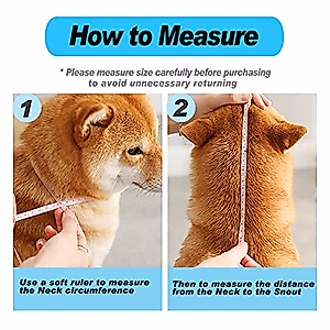 Supet Dog Cone Adjustable Pet Cone Pet Recovery Collar Comfy Pet Cone Collar Protective Collar for After Surgery Anti-Bite Lick Wound Healing Safety Practical Plastic E-Collar