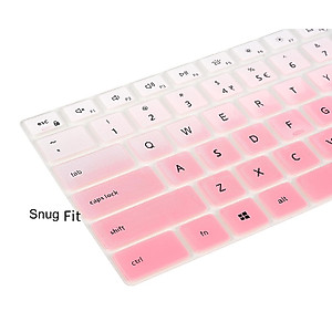 Keyboard Cover for 2023 Dell Inspiron 16 5620 5625 5630 5635 7620 7630 7635 / Inspiron 14 5430 5410 5415 5418 5420 5425 7415 7420 7425 7430 7435 / Dell Inspiron 13 5310 5320 -Ombre Pink