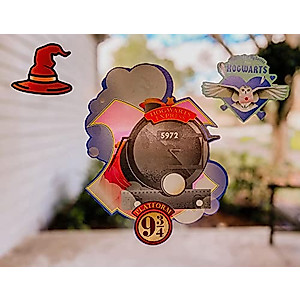 Conquest Journals Harry Potter Dreaming of Hogwarts Window Clings, Over 40 Individual Window Clings Celebrating Hogwarts, Reusable, No Residue