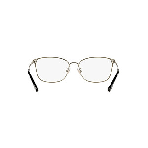 Coach HC5135 Prescription Eyewear Frames, Black/Light Gold/Clear Blue Light Filtering, 55 mm