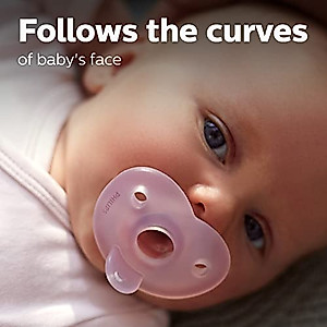Philips AVENT Soothie Heart Pacifier, 0-3 Months, Pink/Light Pink, 4 Pack, ‎SCF099/42