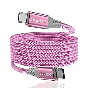 USB-C to USB-C 100W Cable [15FT/1-Pack],USB Type C 5A Fast Charging PD Charger Cord fo MacBook Pro Mac M1,S21 21,iPad Pro 11 2018 Air 4 4th Generation 2020,Samsung Galaxy Note 10 20 S20 FE Plus Ultra 
