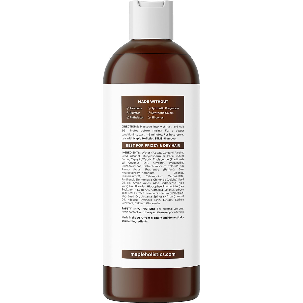 Hair Conditioner for Damaged Dry Hair - Silk Protein Conditioner for Dry Hair Frizz Control & Shine - Hydrating Conditioner for Curly Hair with Argan Oil and Hair Moisturizer for Dry Hair Care