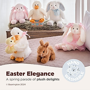 Bearington Baby Cottontail Plush Stuffed Animal Pink Bunny with Rattle, 8 inches