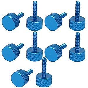 Aexit Computer PC Cleaning & Repair Graphics Card Knurled Head Thumb Screws Sky Blue Computer Screws M3x12mm 10pcs