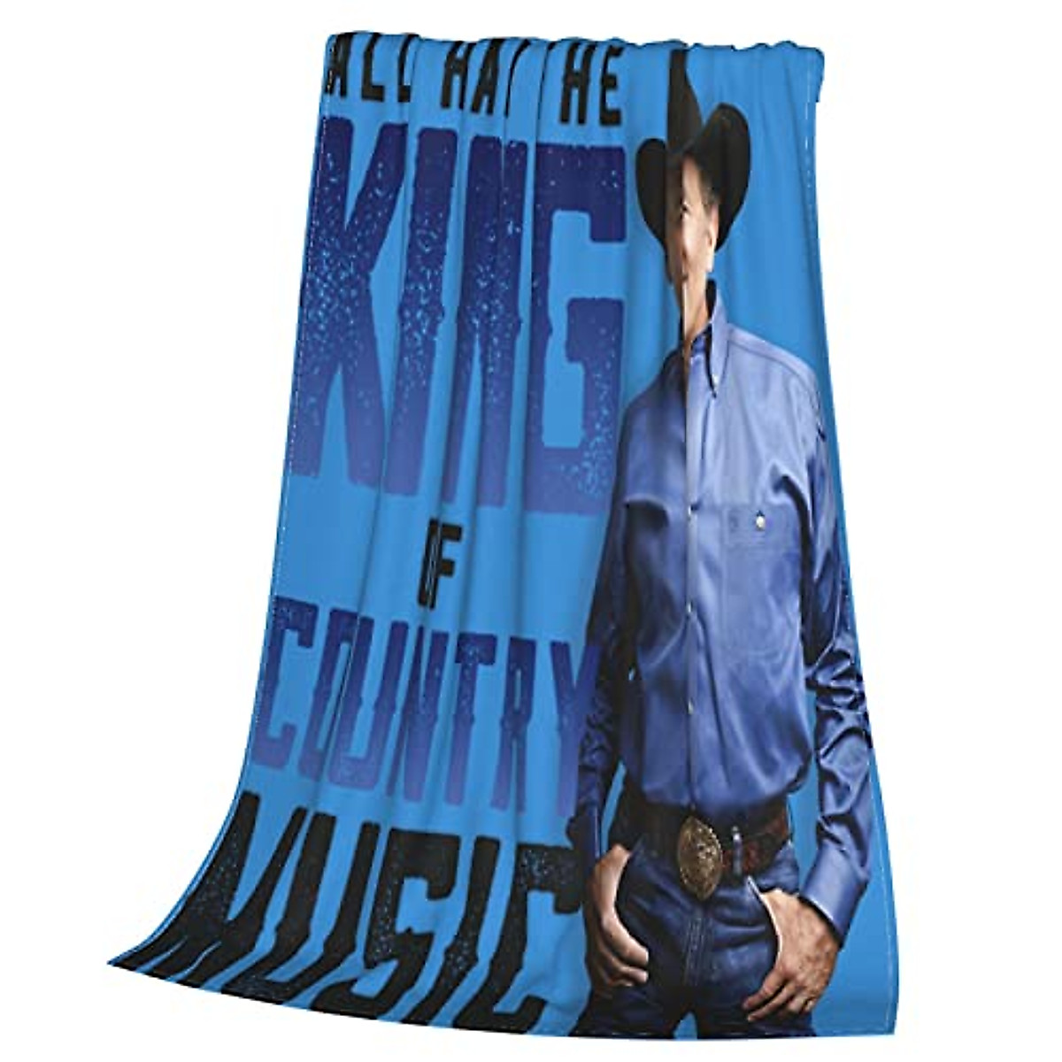 80"x60" Durable George or Strait Warm Flannel Blanket Soft Fleece Blanket Fleece Throw Quilt Summer Quilt