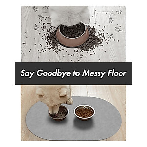 Absorbent Dog Water Mat-Dog Mat for Food and Water Bowl, Quick Dry Pet Feeding Mat, No Stains Dog Food mat, Dog Accessories Pet Supplies Mat-Dog Water Bowl Mat for Messy Drinkers