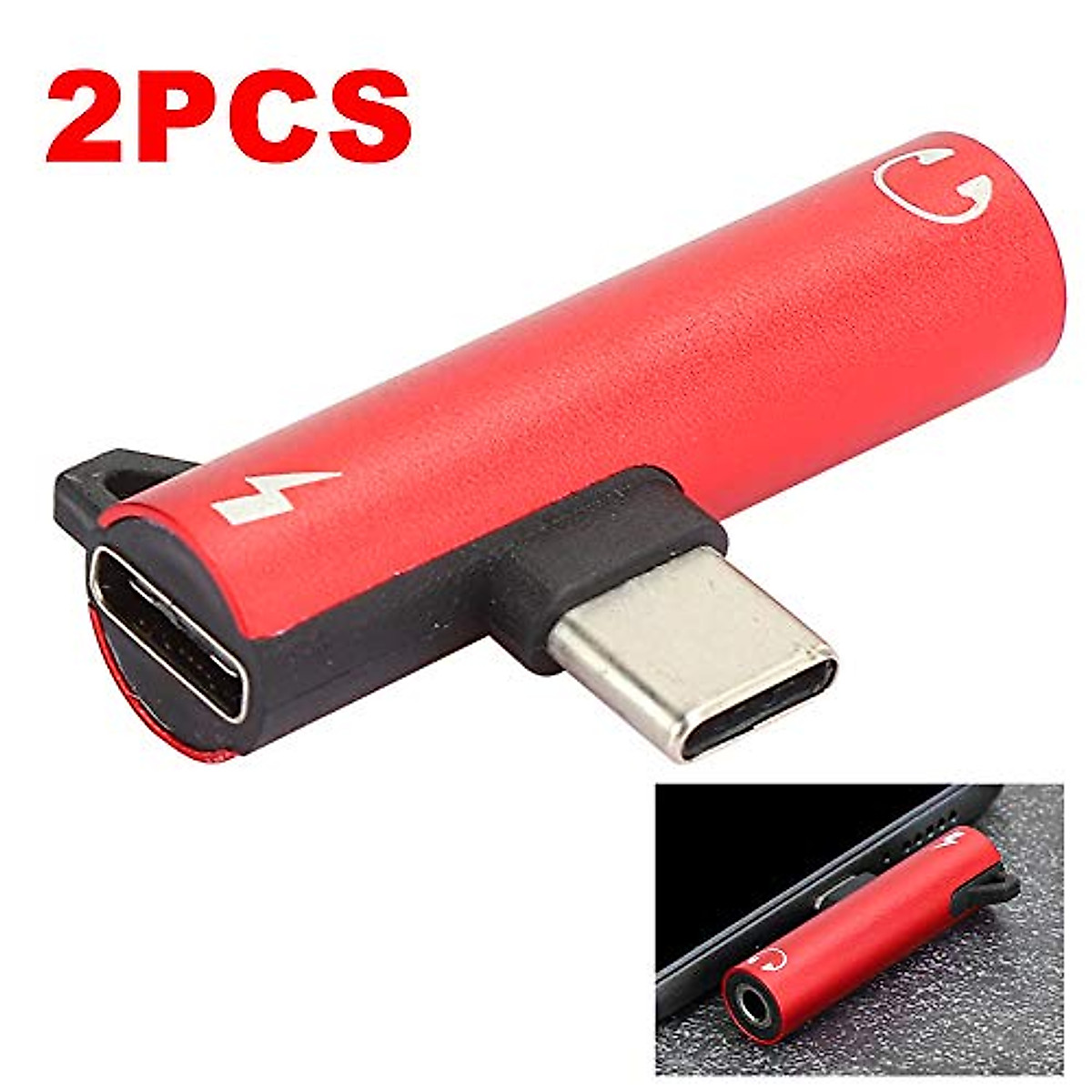 Plyisty USB-C to 3.5mm Audio & Charging Adapter - Dual Function