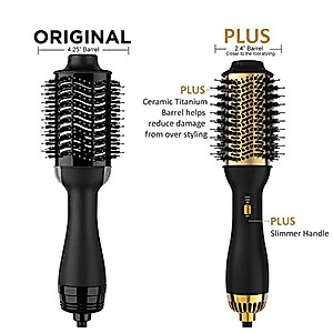 LANDOT Hair Blow Dryer Brush and Volumizer, One-Step Hot Air Brush for Drying, Straightening, Volumizing