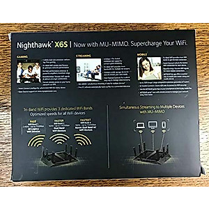 Netgear Nighthawk X6S AC4000 Tri-band Mu-Mimo WiFi Router R8000P-100NAS (Renewed)