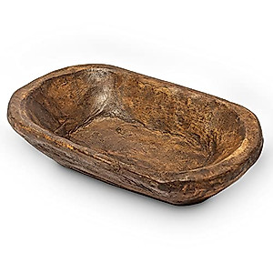 MAINEVENT Decorative Bowl Home Decor 10 Inch, Wooden Dough Bowl Decor, Wooden Bowl Decor, Wood Bowl Dining Room, Table Centerpiece Decor Bowl, Wood Bowl Decorative Wood Dough Bowl Centerpiece Bowl