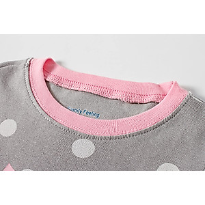 Family Feeling Baby girls Pajamas Long sleeve 100% Cotton Moon Owl Toddler Kid Pjs 12-18 Monthes