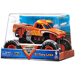 Monster Jam Official Monster Truck - El Toro Loco 1:24 Scale Die-Cast Vehicle - Chrome Rims and Tires For All Playsets - Collectible For Fans & Parties