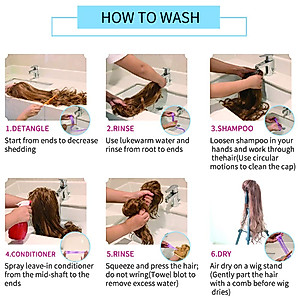 STYLER Long White Synthetic Wig with Bangs - Natural Long Wavy Cosplay Wigs for Women Halloween Christmas 30" (White)