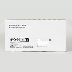 stonylab Chemical Wash Bottle, 2-Pack Lab Sealed Cylindrical Plastic Safety Lab Reagent Squeeze Wash Bottle, Sample Sealing Liquid Storage Containers with Narrow Mouth, 8 oz/2 Bottle