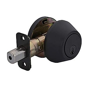 Amazon Basics Deadbolt - Single Cylinder - Matte Black